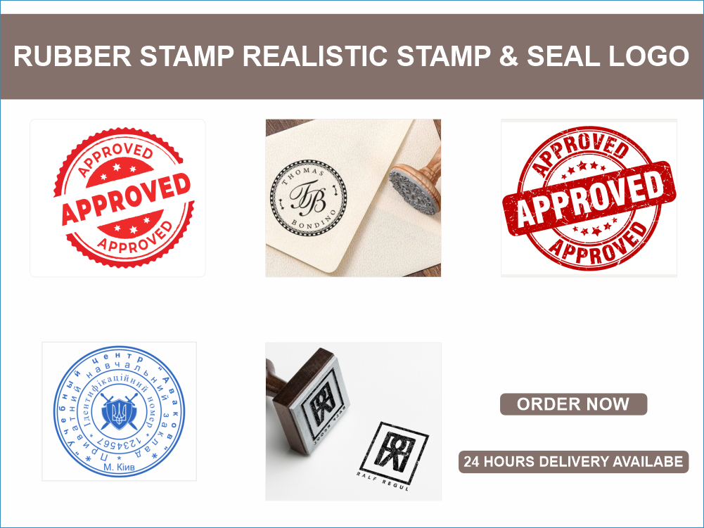 i will design digital rubber stamp, realistam stamp or seal logo | Fliam